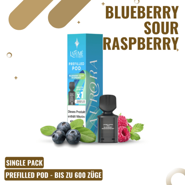 La Fume Aurora Pod - Blueberry Sour Raspberry, 3,49