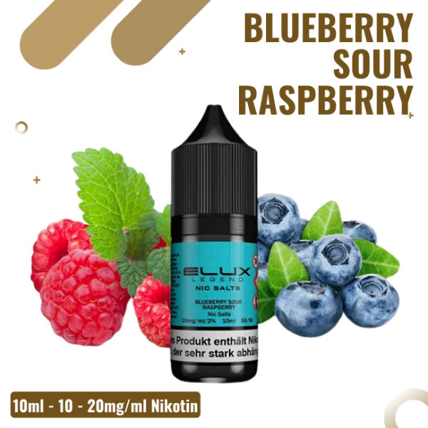 Elux Blueberry Sour Raspberry Liquid 20mg Nikotin, 7,99