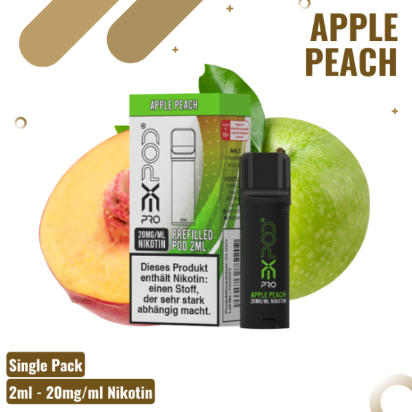 ExPod Pro Apple Peach Pods - 20mg, 3,50