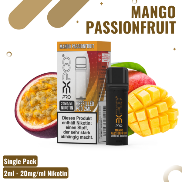 ExPod Pro Mango Passionfruit Pods - 20mg, 3,50