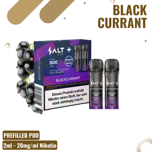 Salt Plus Lite Pods - Blackcurrant | Duo Pack, 5,99