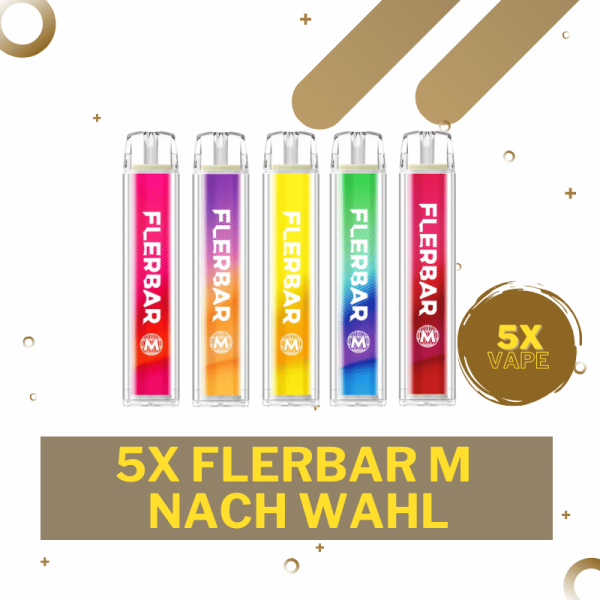 Flerbar 600 Vape Bundle - 5 Stück für 28,90€, 26,99