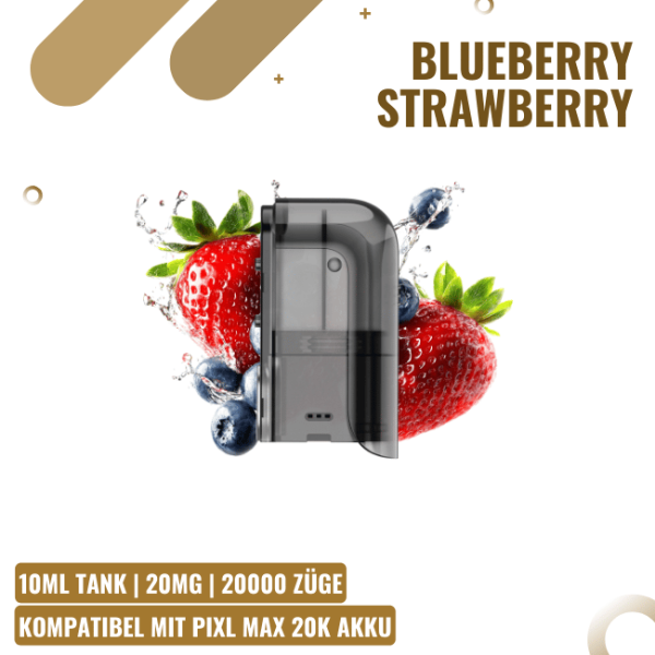 PIXL Max 20K Pod - Blueberry Strawberry 10ml, 5,29