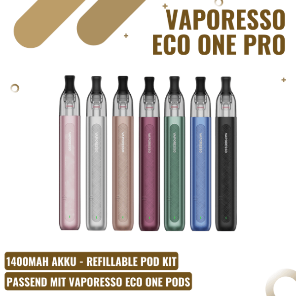 Vaporesso Eco One Pro Pod Kit - 1400 mAh Akku, 16,90