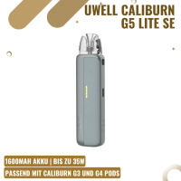 Uwell Caliburn G5 Lite SE Pod Kit Gray Leather, 15,99