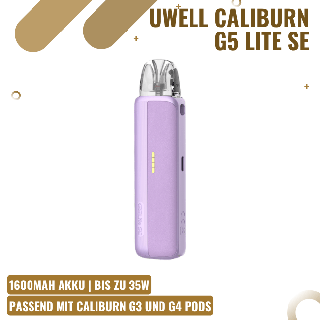 Uwell Caliburn G5 Lite SE Pod Kit Purple Leather, 15,99