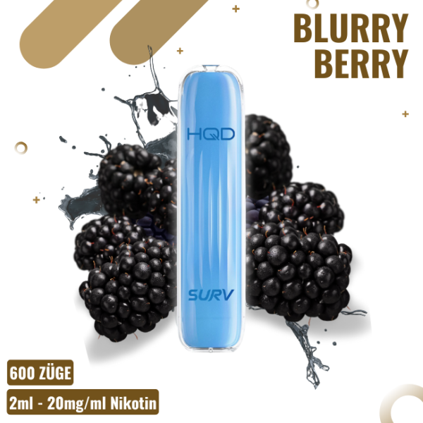 HQD SURV - Blurry Berry | Einweg Vape mit 600 Zügen, 5,99