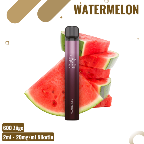 Elf Bar 600 V2 - Watermelon - E-Zigarette Vape Shop, 4,50