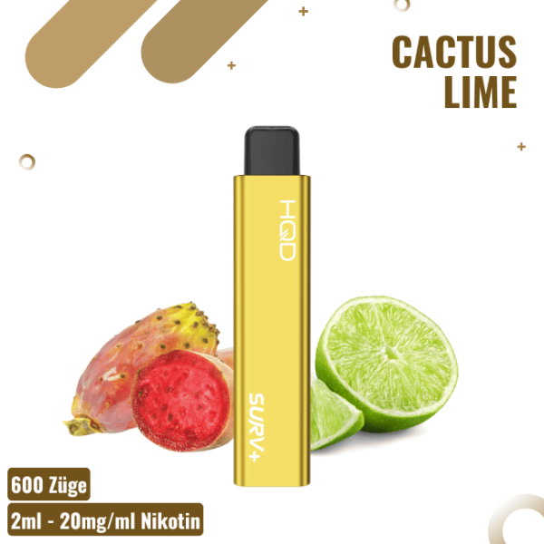 HQD Surv Plus - Cactus Lime - Einweg E-Shisha, 4,99