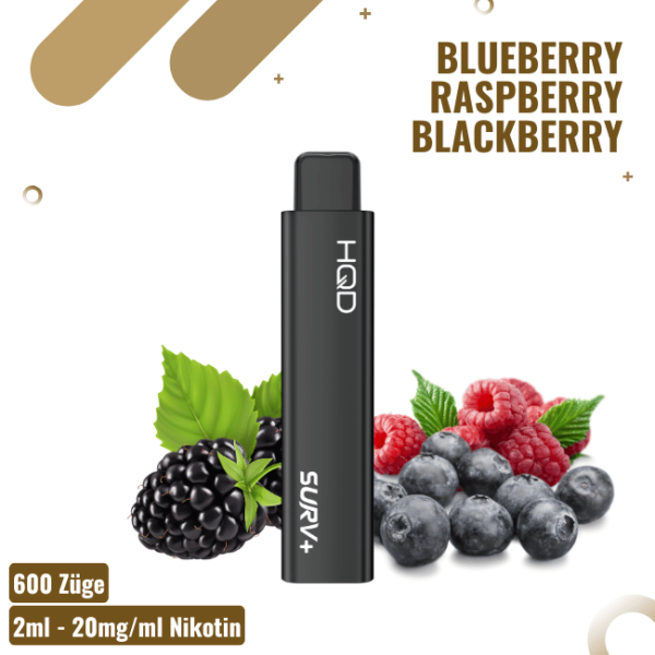HQD Surv Plus - Blueberry Raspberry Blackberry - E-Shisha, 4,99